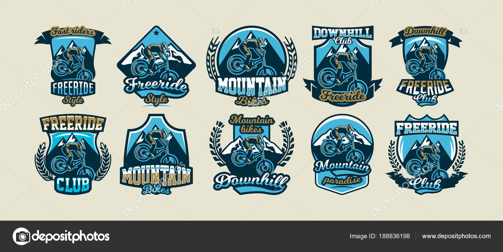 Mountain Bike Logos Stickers