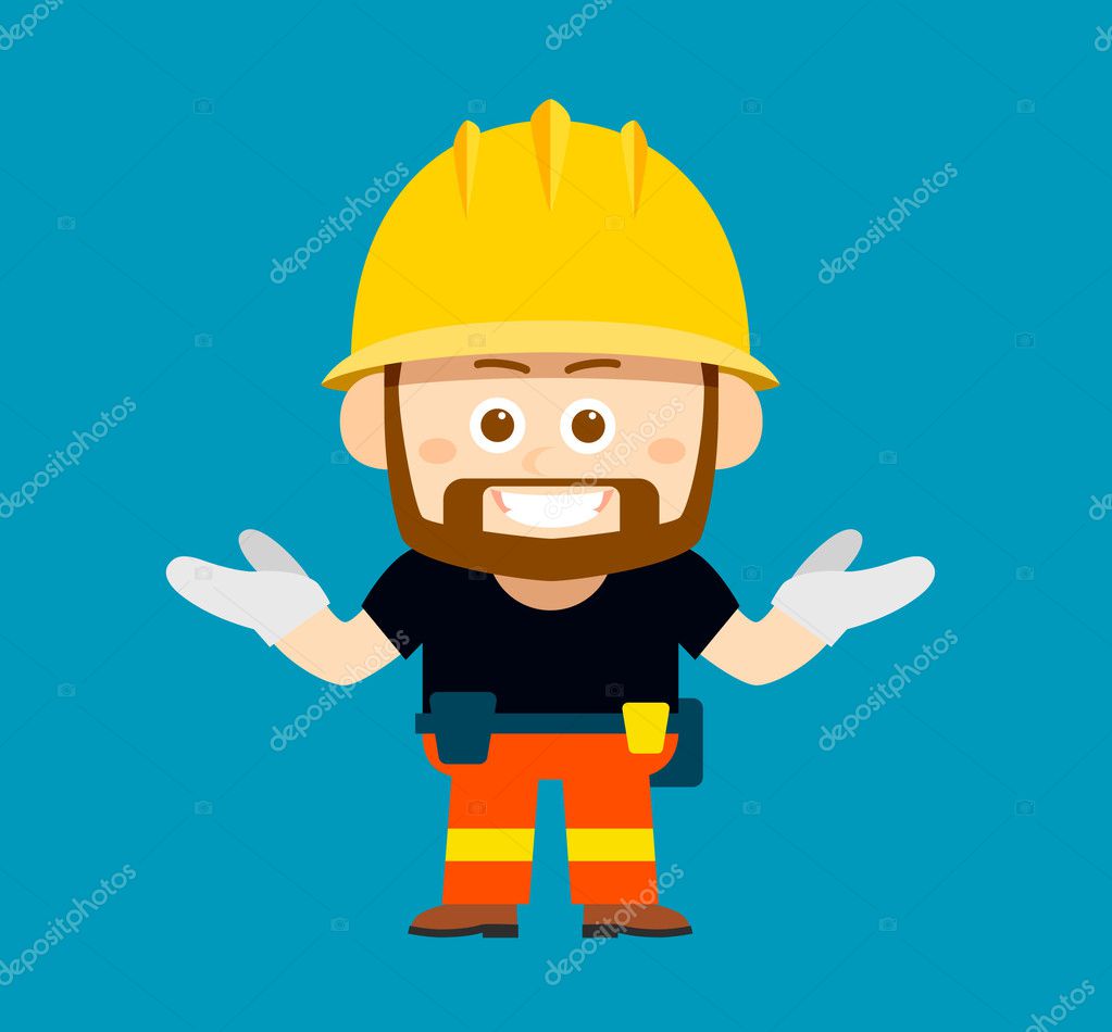 Cartoon character of worker Stock Vector by ©min6939 125739328