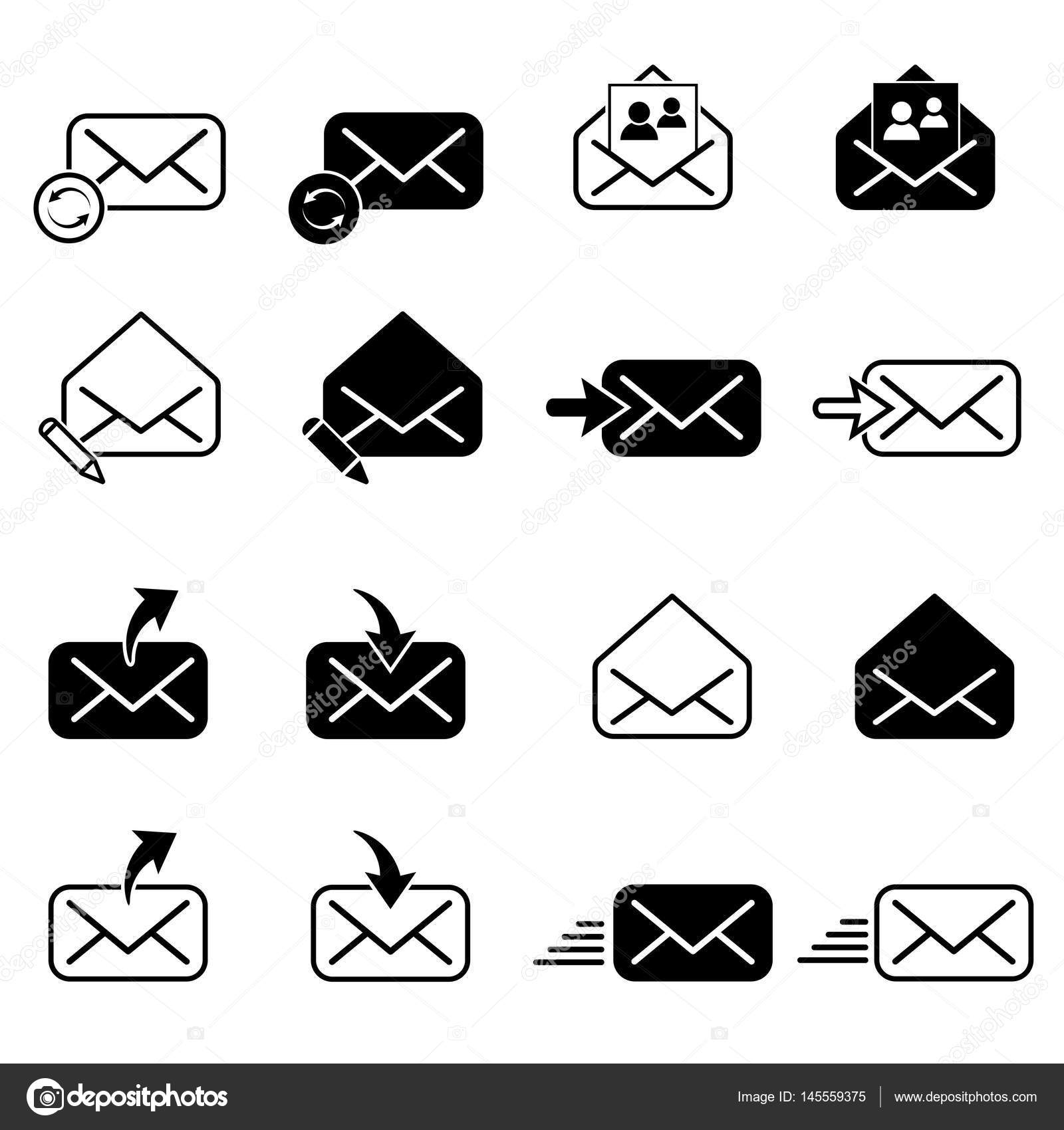 Set with post icons Stock Vector by ©defmorph1 145559375