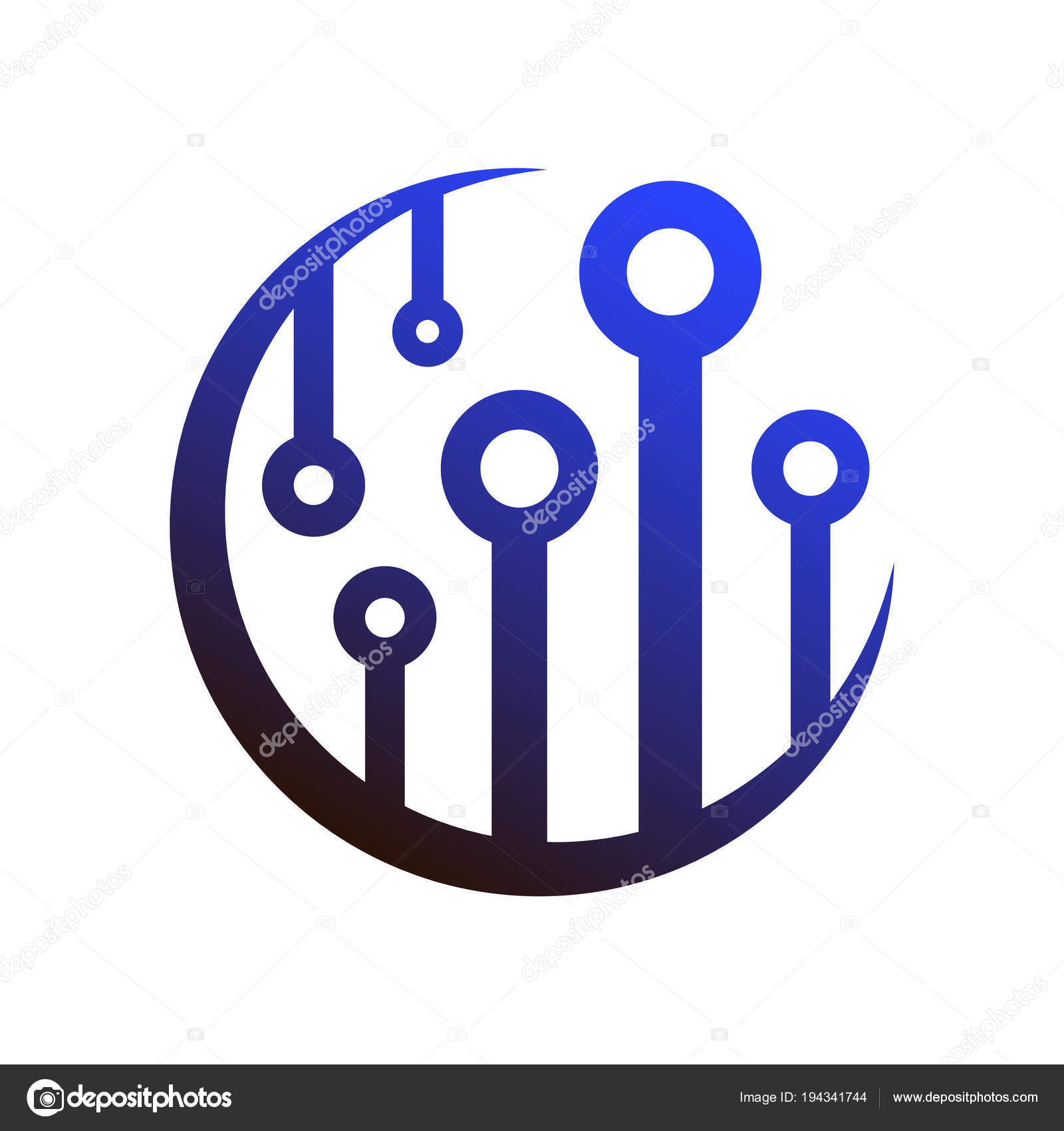 Technology - colorful vector logo template for corporate identity ...