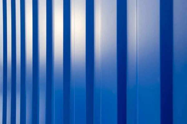 Blue metal profiled sheets surface in perspective - Stock Image ...