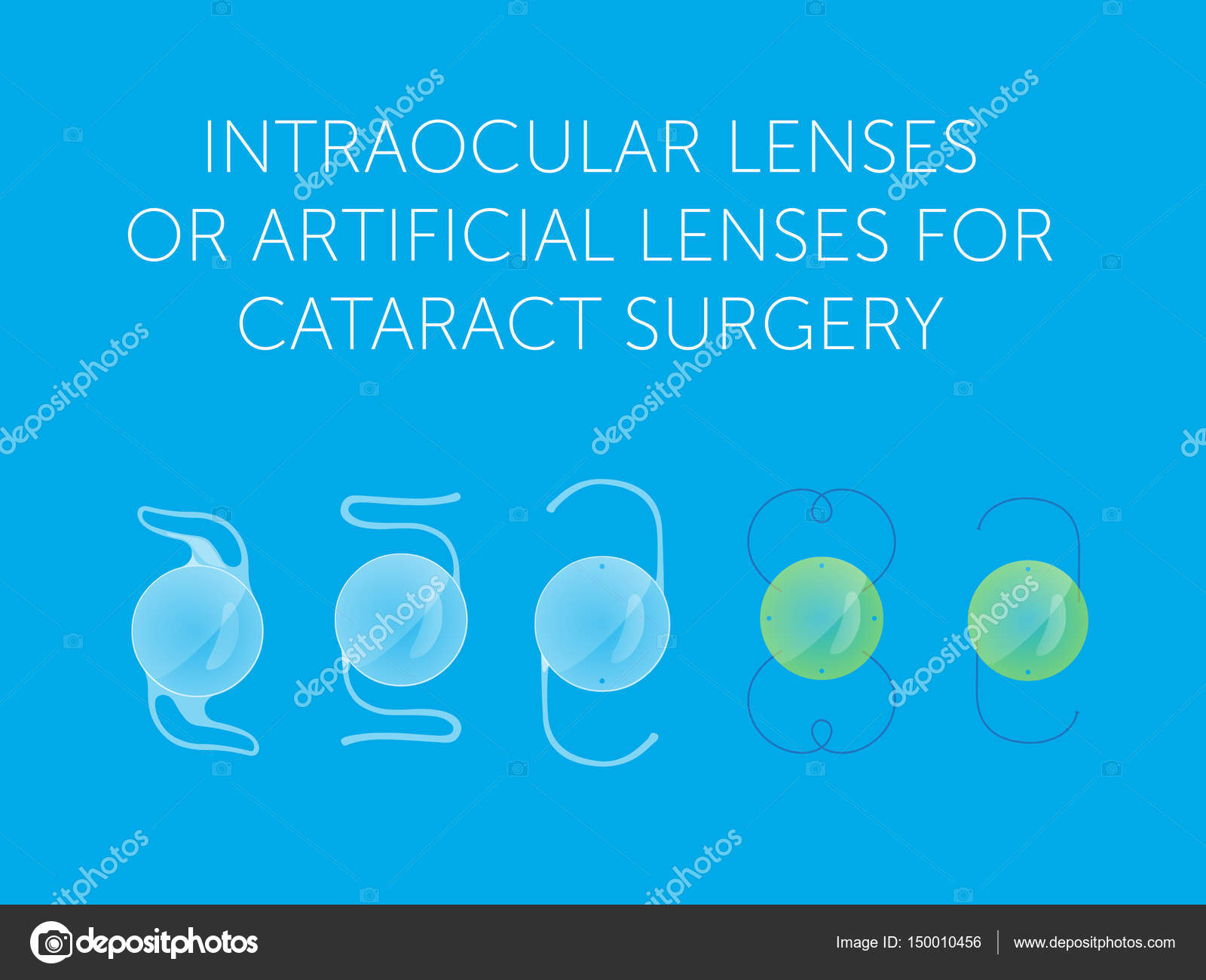 Intraocular lenses or artificial lenses for cataract surgery Stock ...