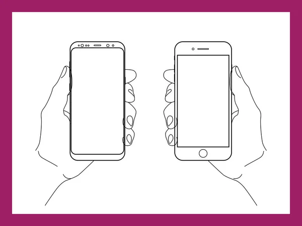 Hand Holding Iphone Drawing