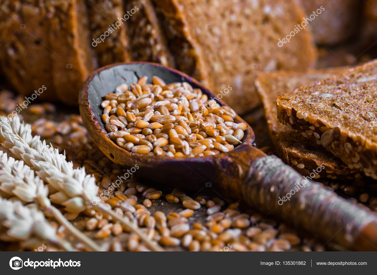 Wheat beans on the table Stock Photo by ©Kar_photo.mail.ru 135301862