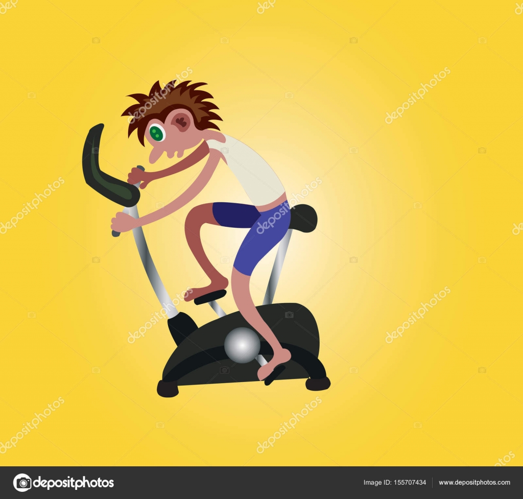 On exercise bike Stock Vector Image by ©HenryNine #155707434