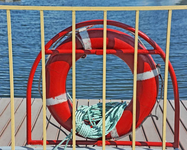 Lifebuoy on the platform Stock Photos, Royalty Free Lifebuoy on the ...