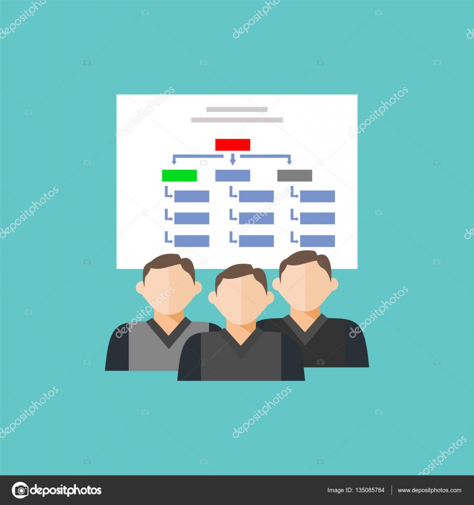 Department team diagram structure. Hierarchical-structure icon. Stock ...