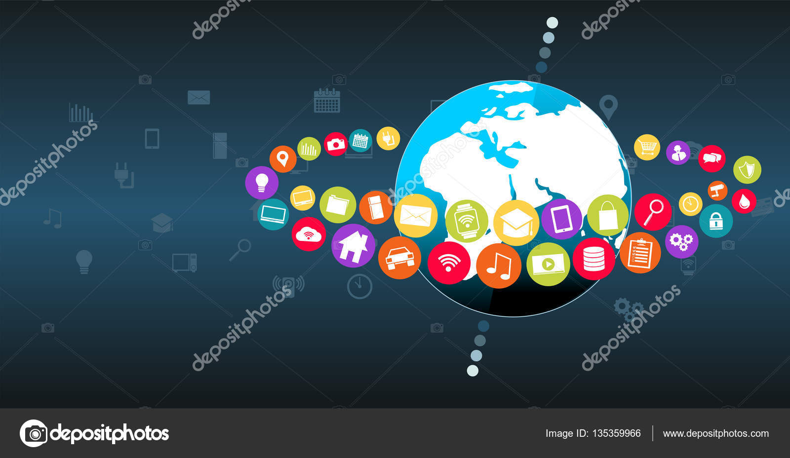 World technology abstract background. Stock Vector Image by ©pratyaksa ...