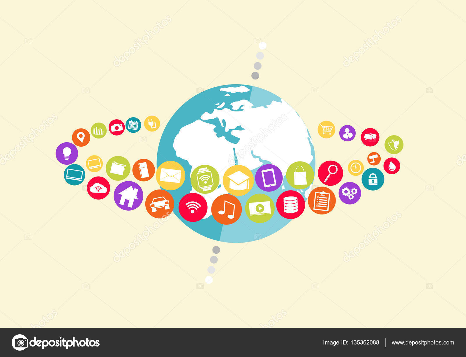World technology abstract background illustration Stock Vector Image by ...