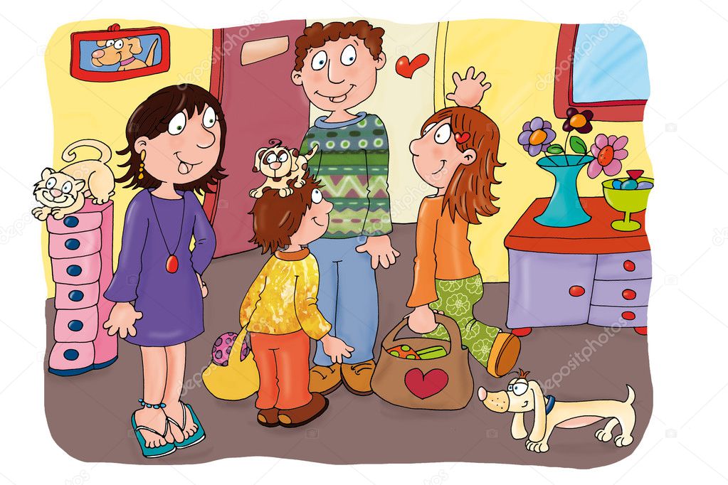 The dad is back Stock Illustration by ©silviagaudenzi #127288406