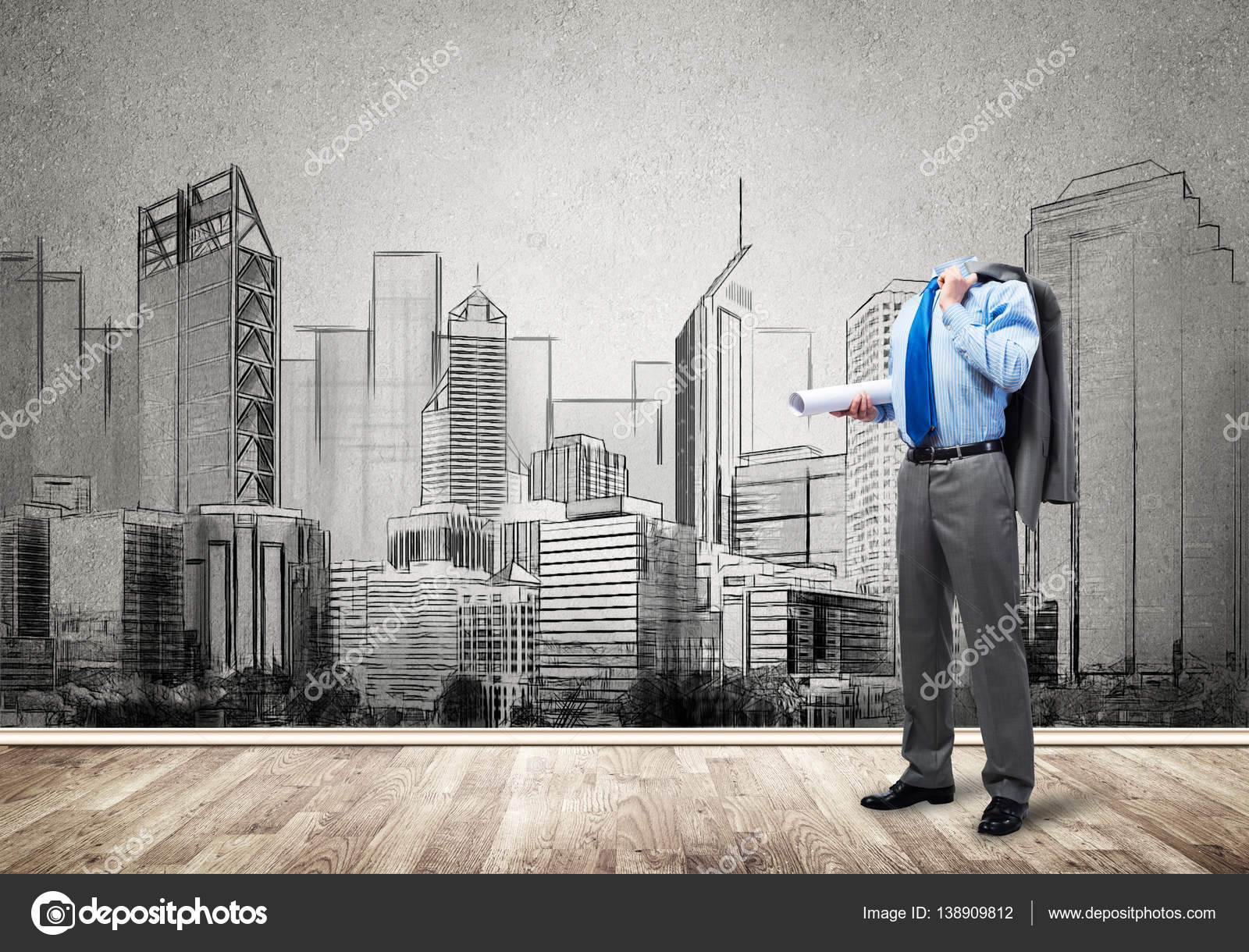 Headless engineer man Stock Photo by ©Khakimullin 138909812