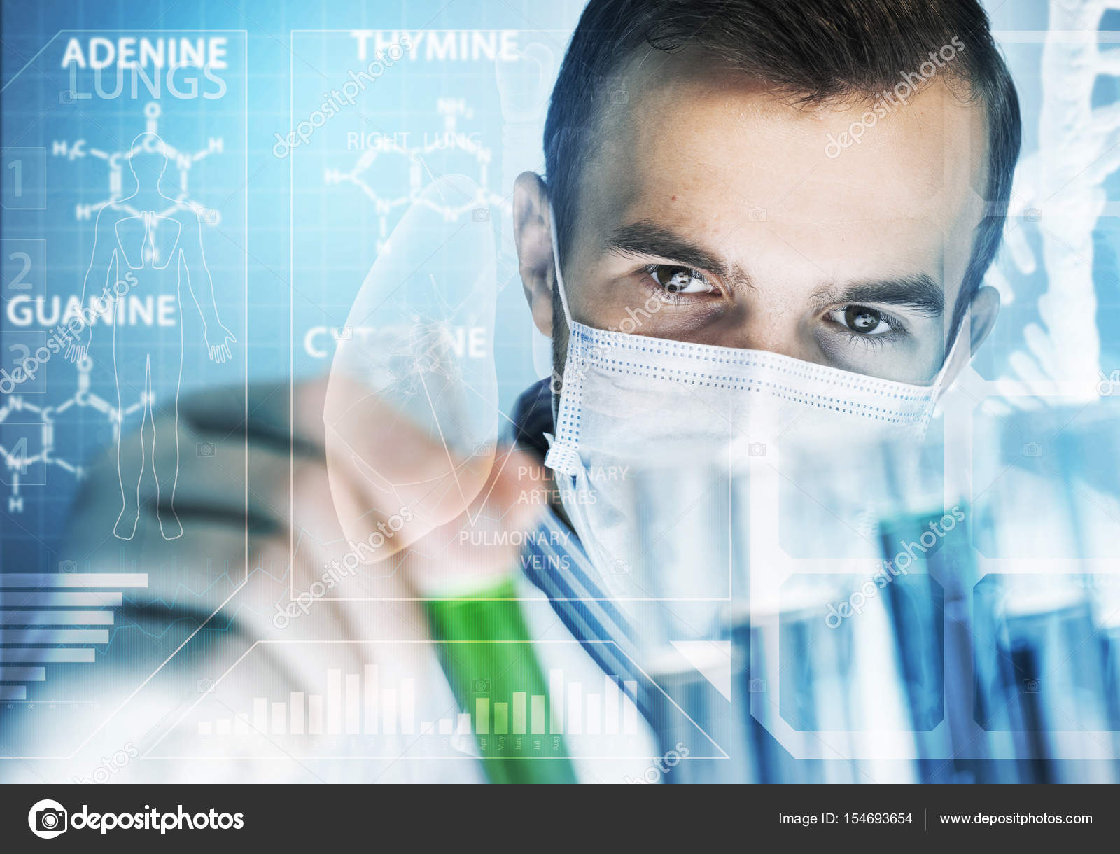 Young scientist mixing reagents Stock Photo by ©Khakimullin 154693654