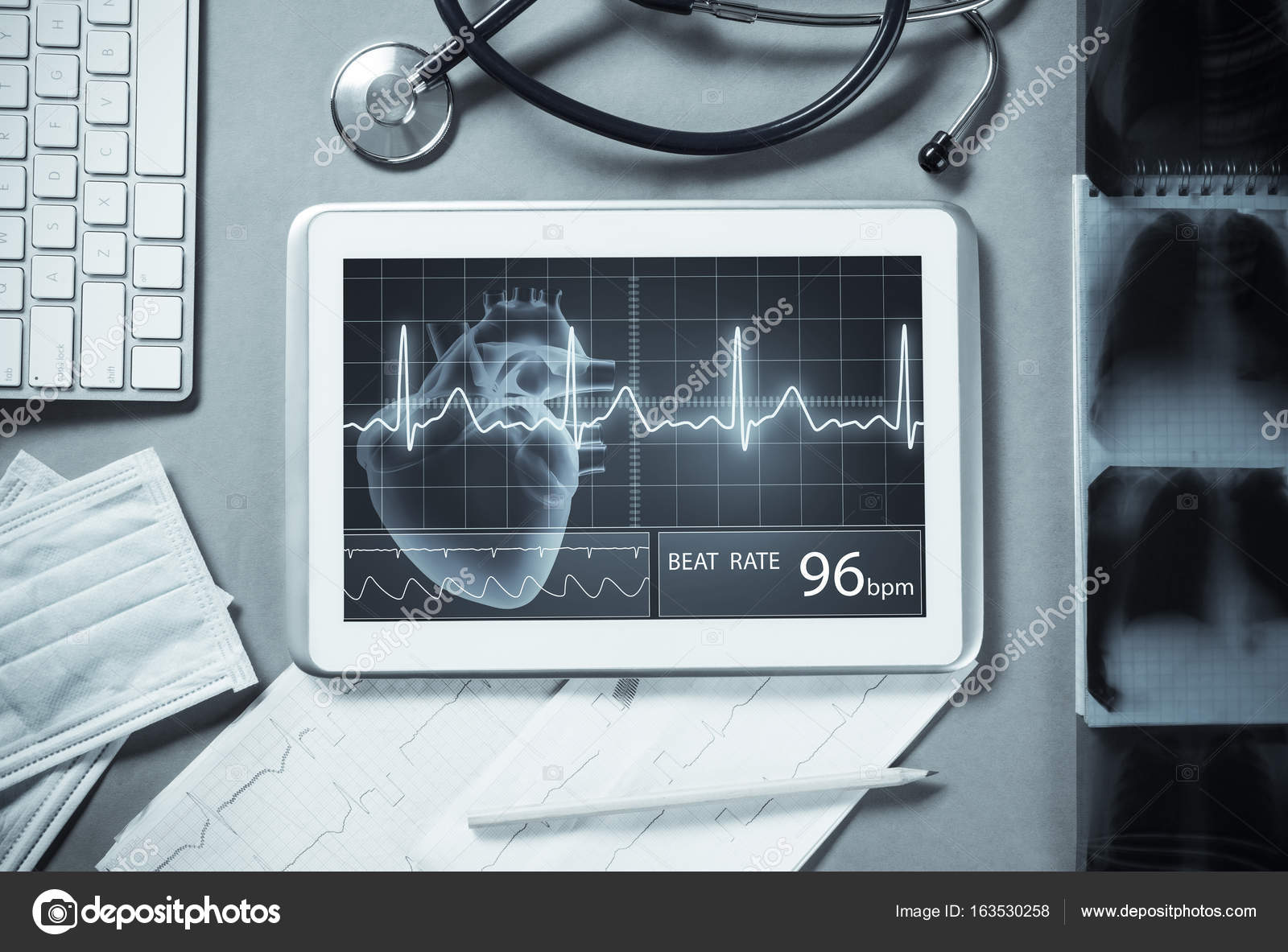 Tablet pc and doctor tools — Stock Photo © Khakimullin #163530258