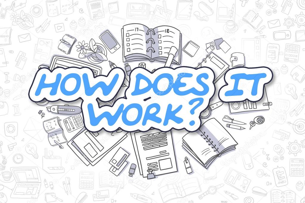 How Does IT Work - Doodle Blue Word. Business Concept. Stock Photo by ...