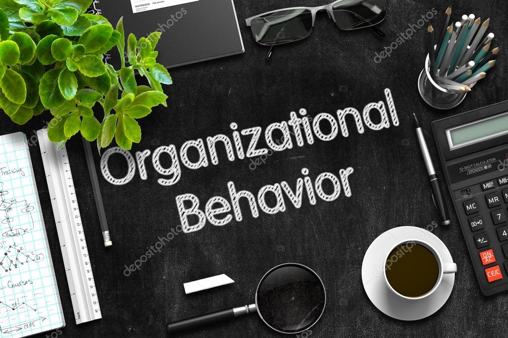 Organizational Behavior on Black Chalkboard. 3D Rendering. — Stock ...