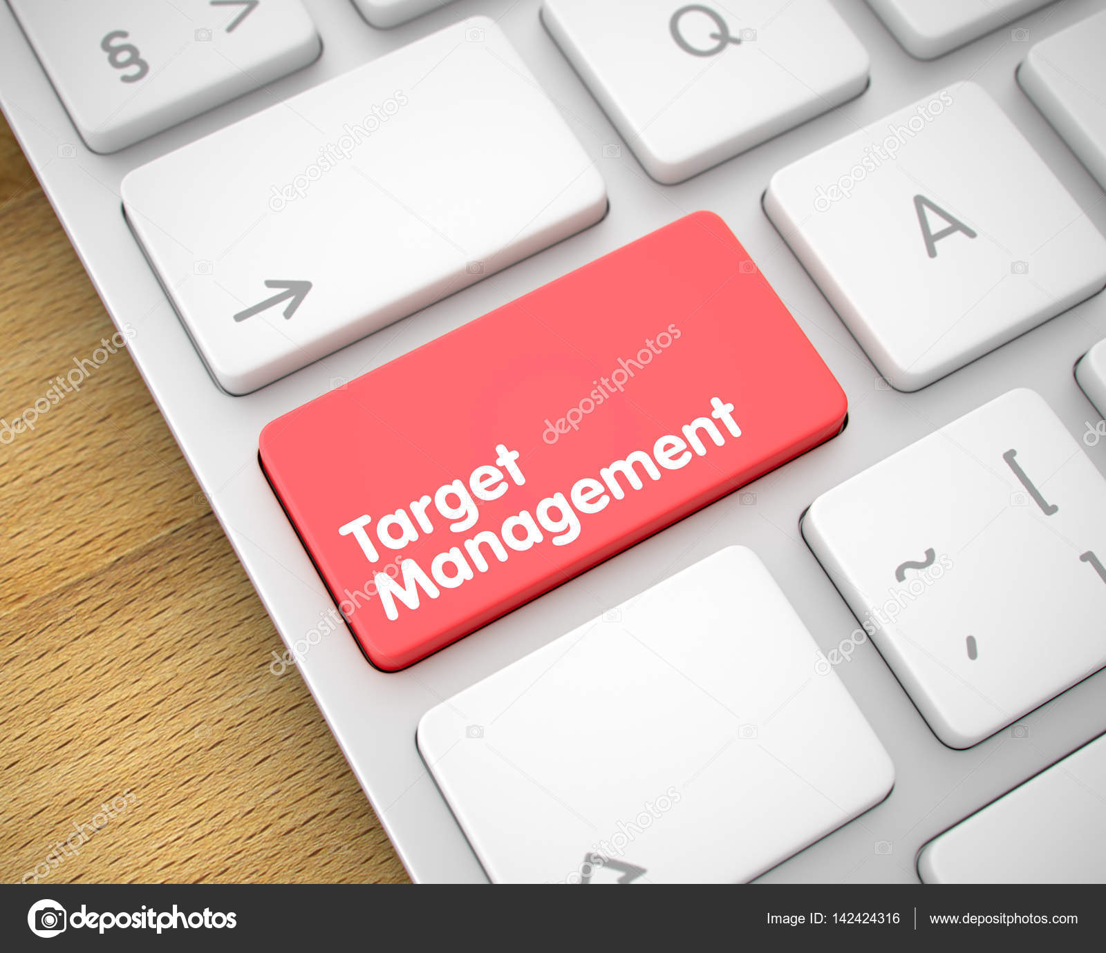Target Management - Text on Red Keyboard Button. 3D. ⬇ Stock Photo ...
