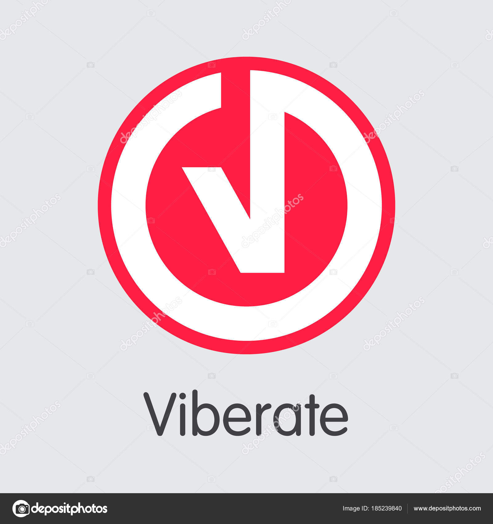 Viberate Virtual Currency. Vector VIB Graphic Symbol. Stock Vector by ...