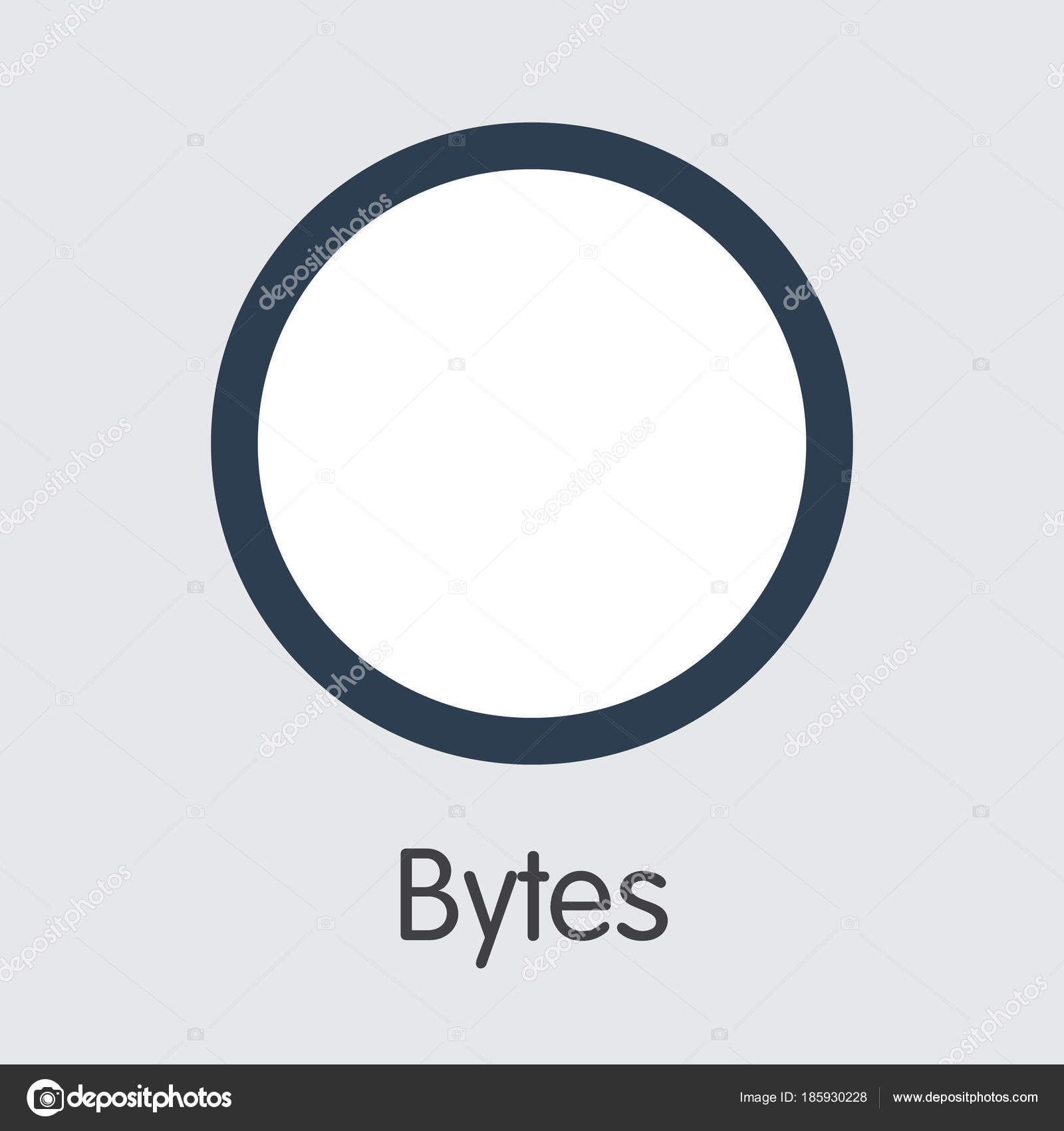 Bytes - Blockchain Cryptocurrency Graphic Symbol. Stock Vector Image by ...