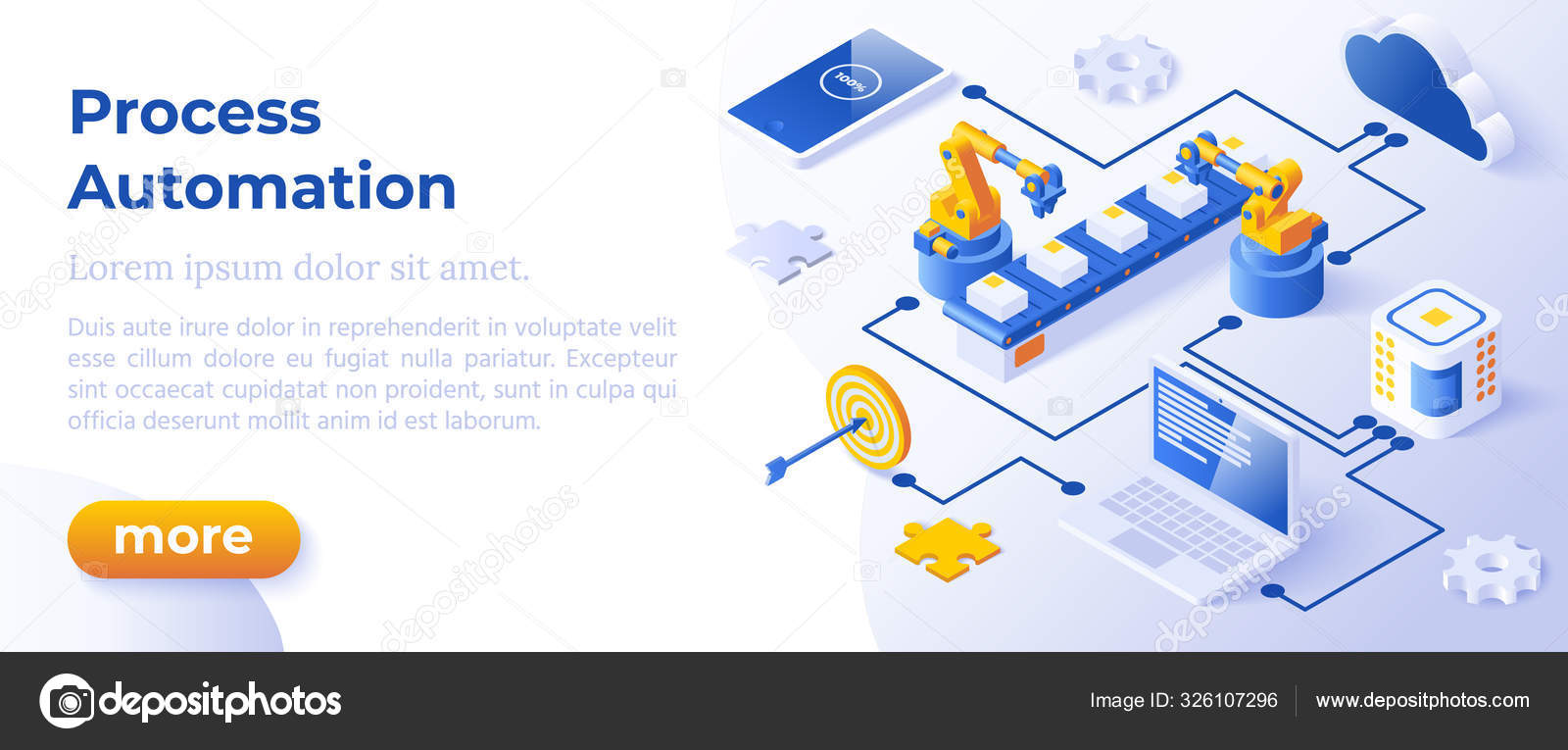 Process Automation - Banner Layout Template for Website and Mobile ...