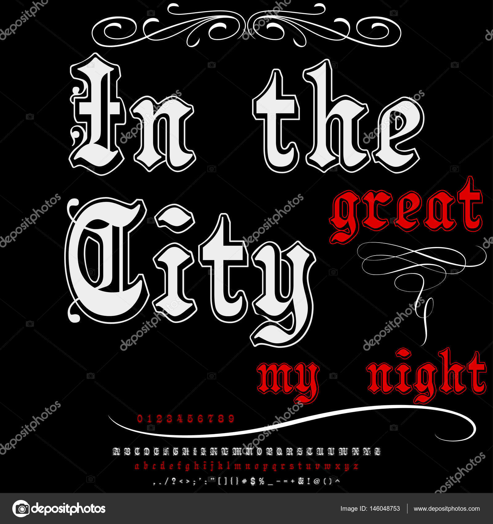 Font Script Typeface In the great city my night vintage script font ...