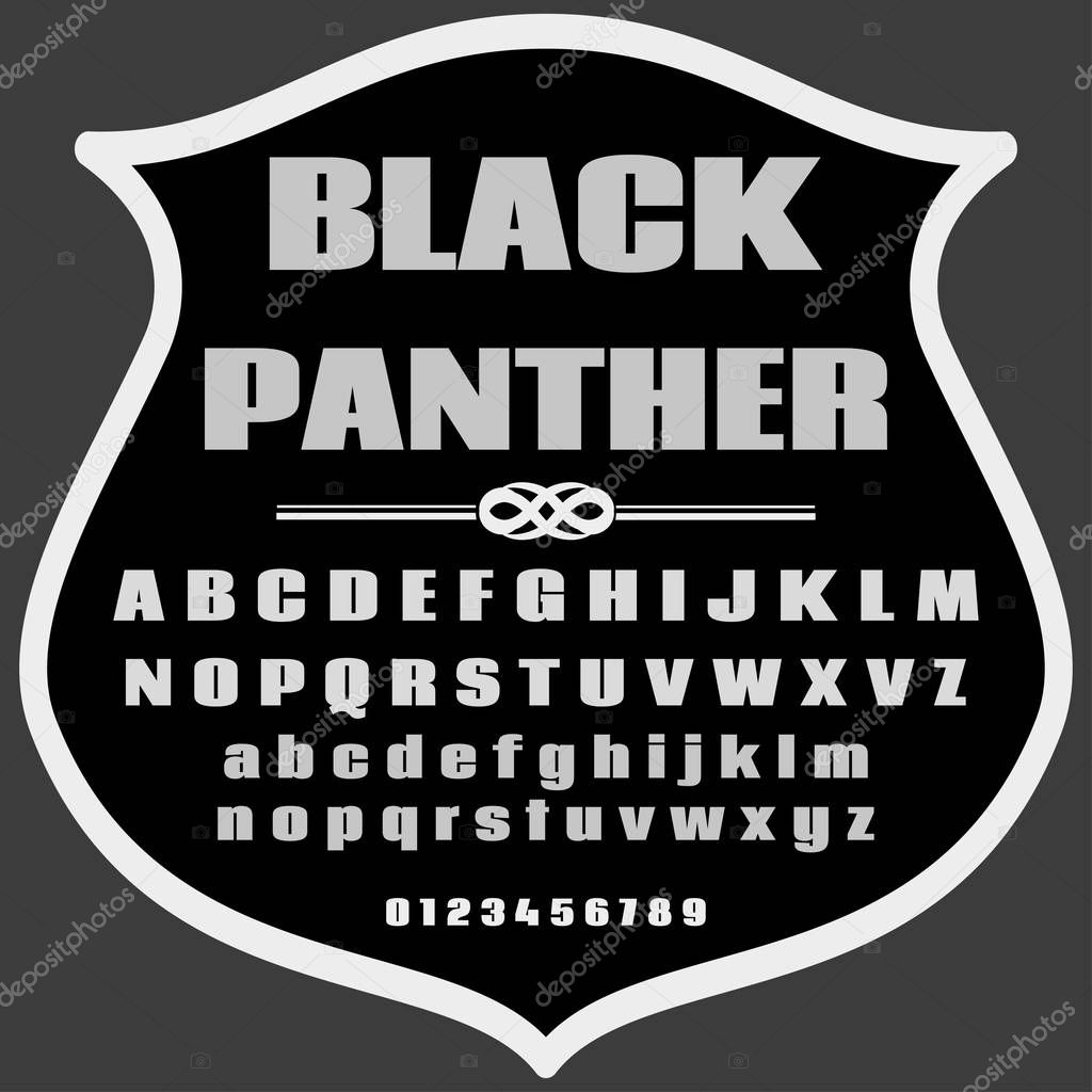 Script Font Typeface BLACK PANTHER vintage script font Tipo de letra ...