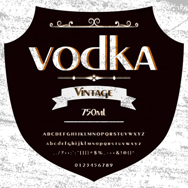 vodka label design template