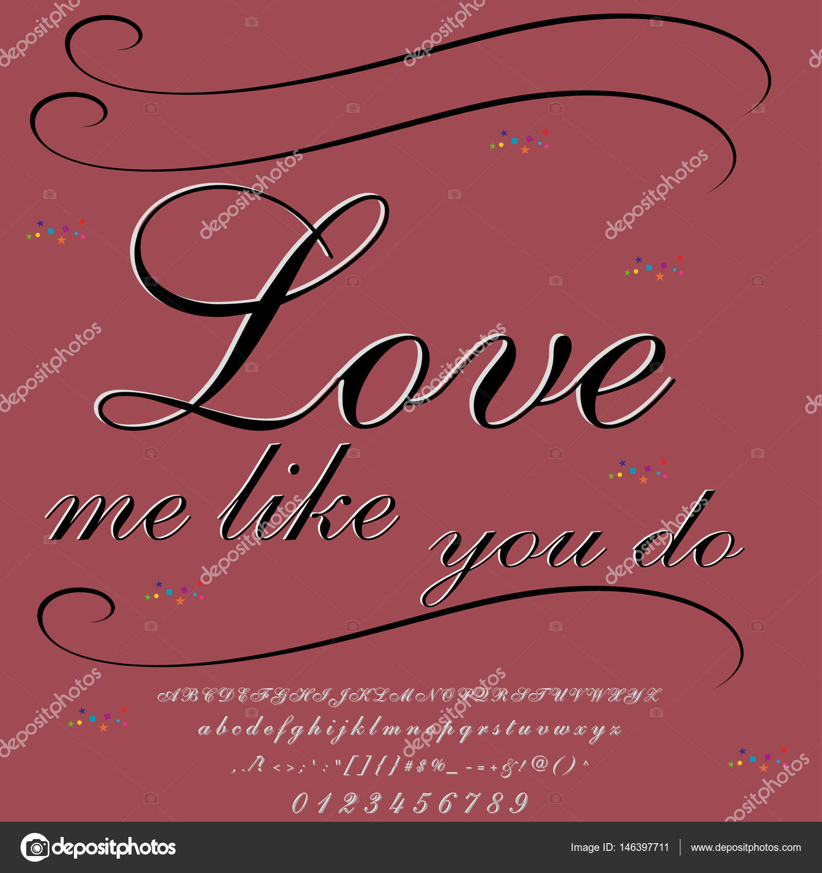 Font Script Typeface Love me like you do vintage script font Vector ...