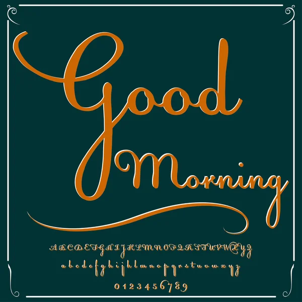 Good morning inscription imágenes de stock de arte vectorial ...
