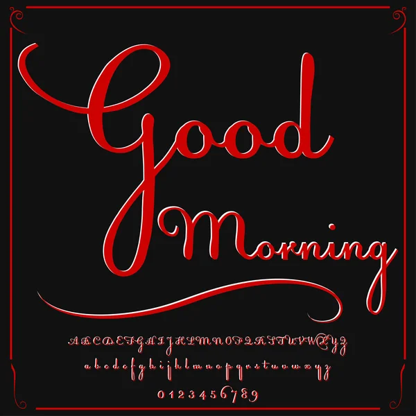 Good morning inscription imágenes de stock de arte vectorial ...