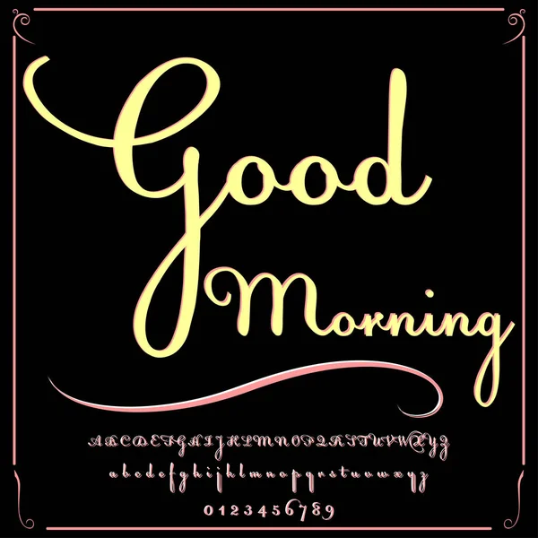 Good morning inscription imágenes de stock de arte vectorial ...