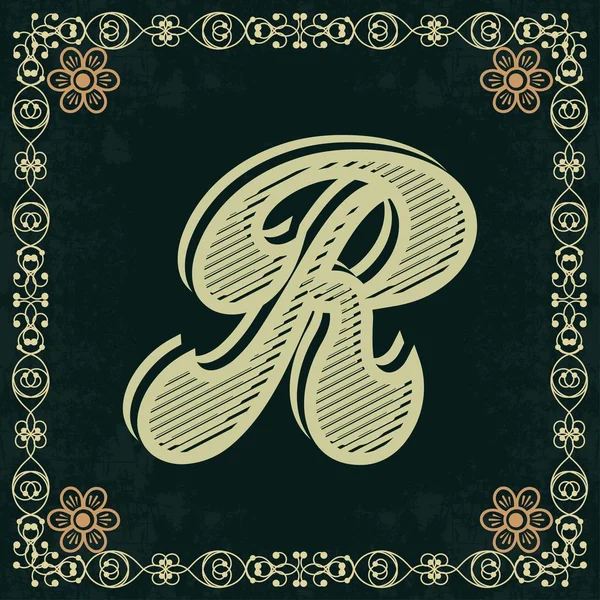 Old style letter design — Stock Vector © bowxwod #151421286