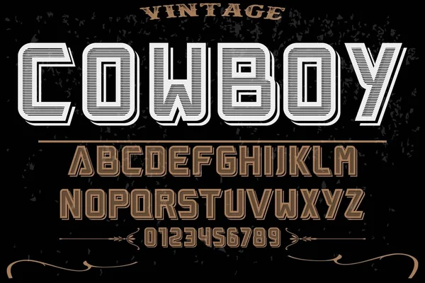 Cowboy fonts imágenes de stock de arte vectorial | Depositphotos