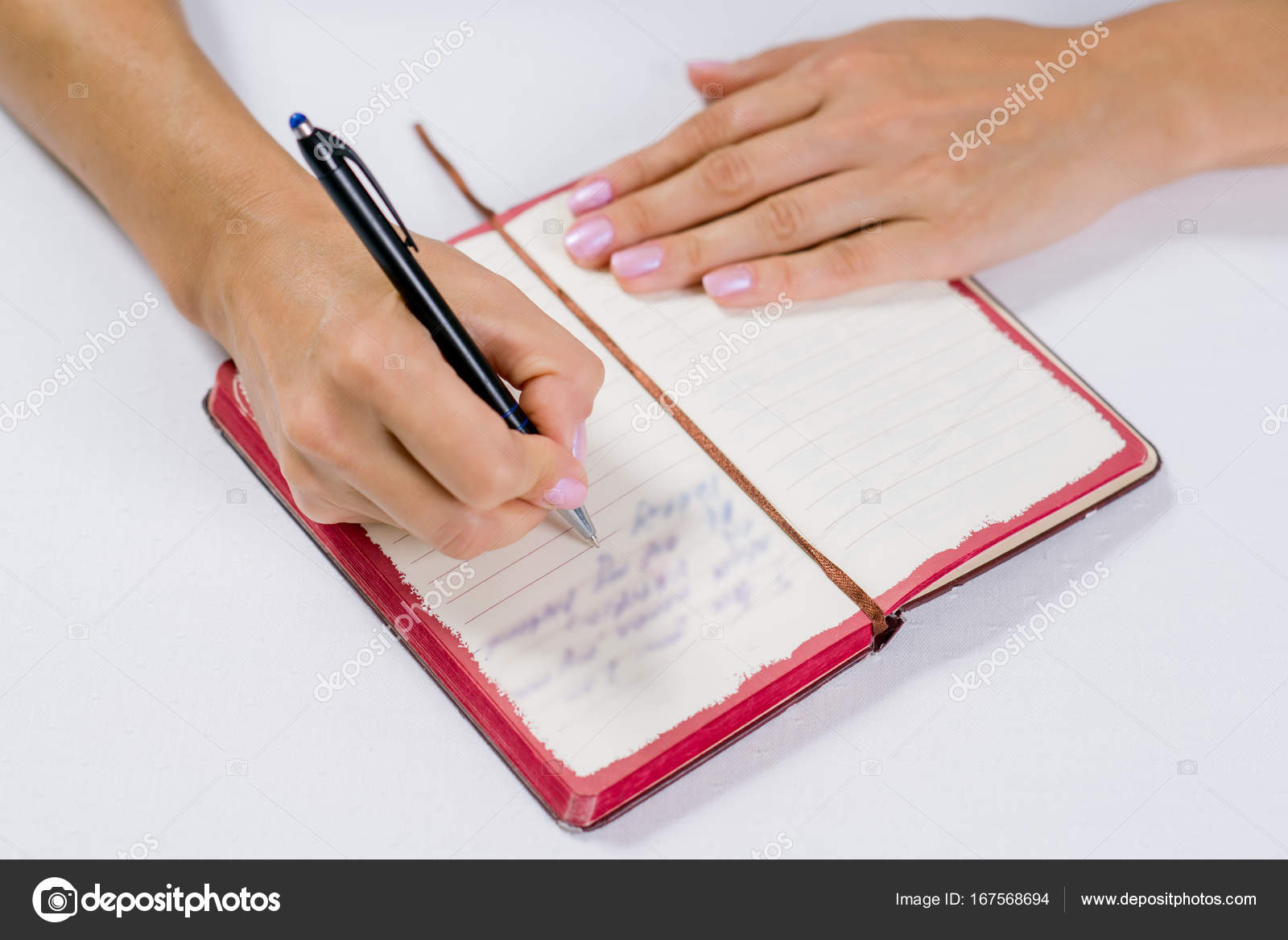 Open Notebook With Writing