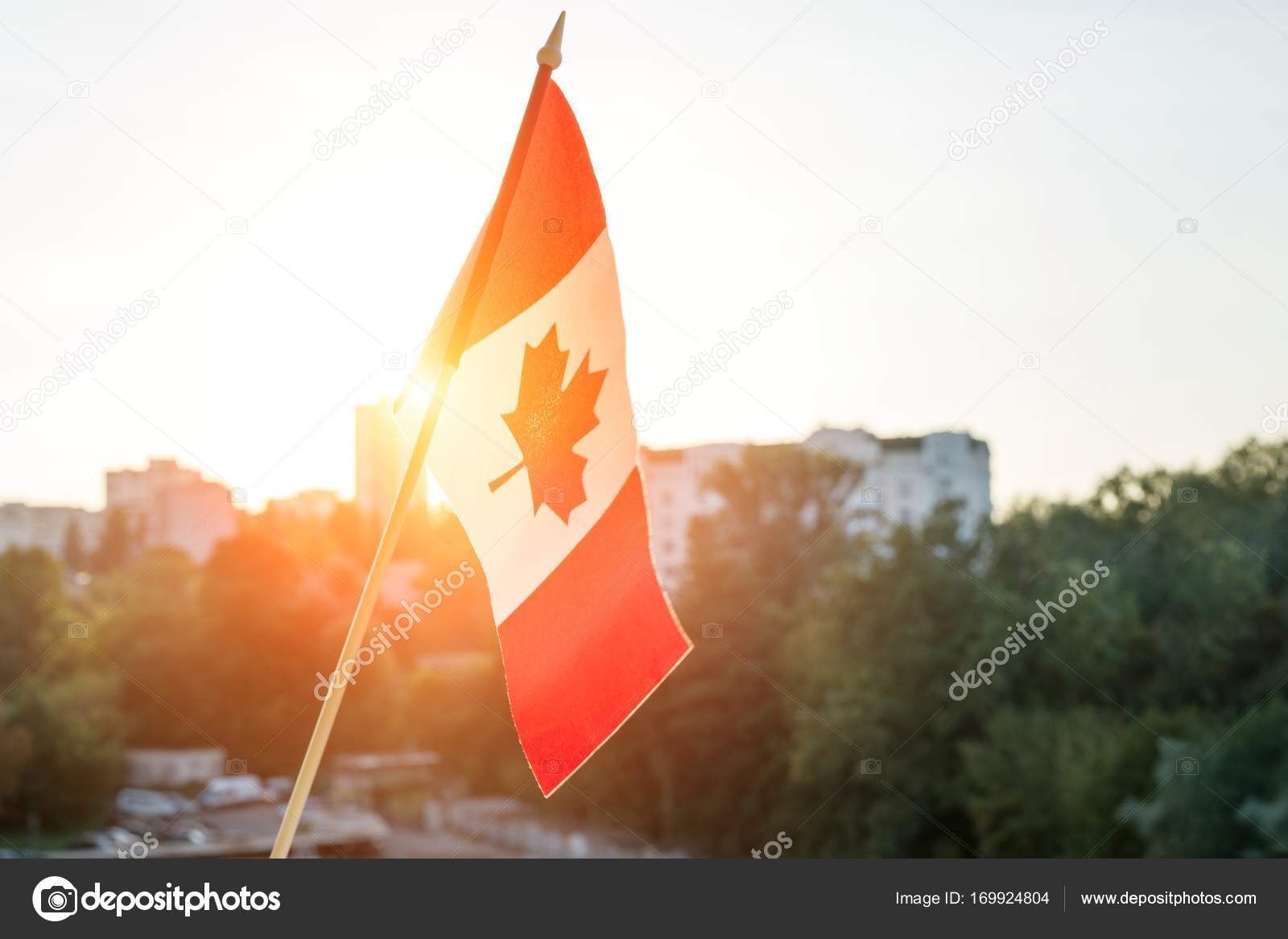 Flag of Canada from window sunset background Stock Photo by ©Valerii ...