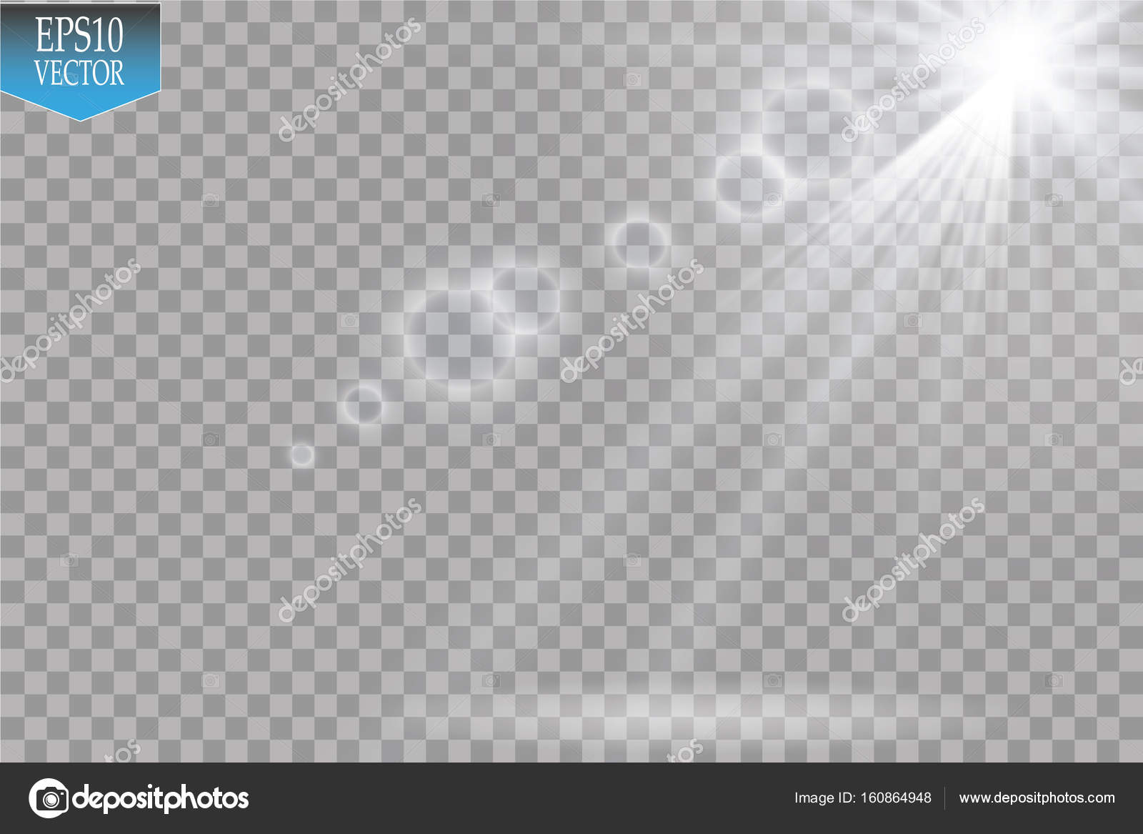 Vector Spotlights. Scene. Light Effects.Vector transparent sunlight ...