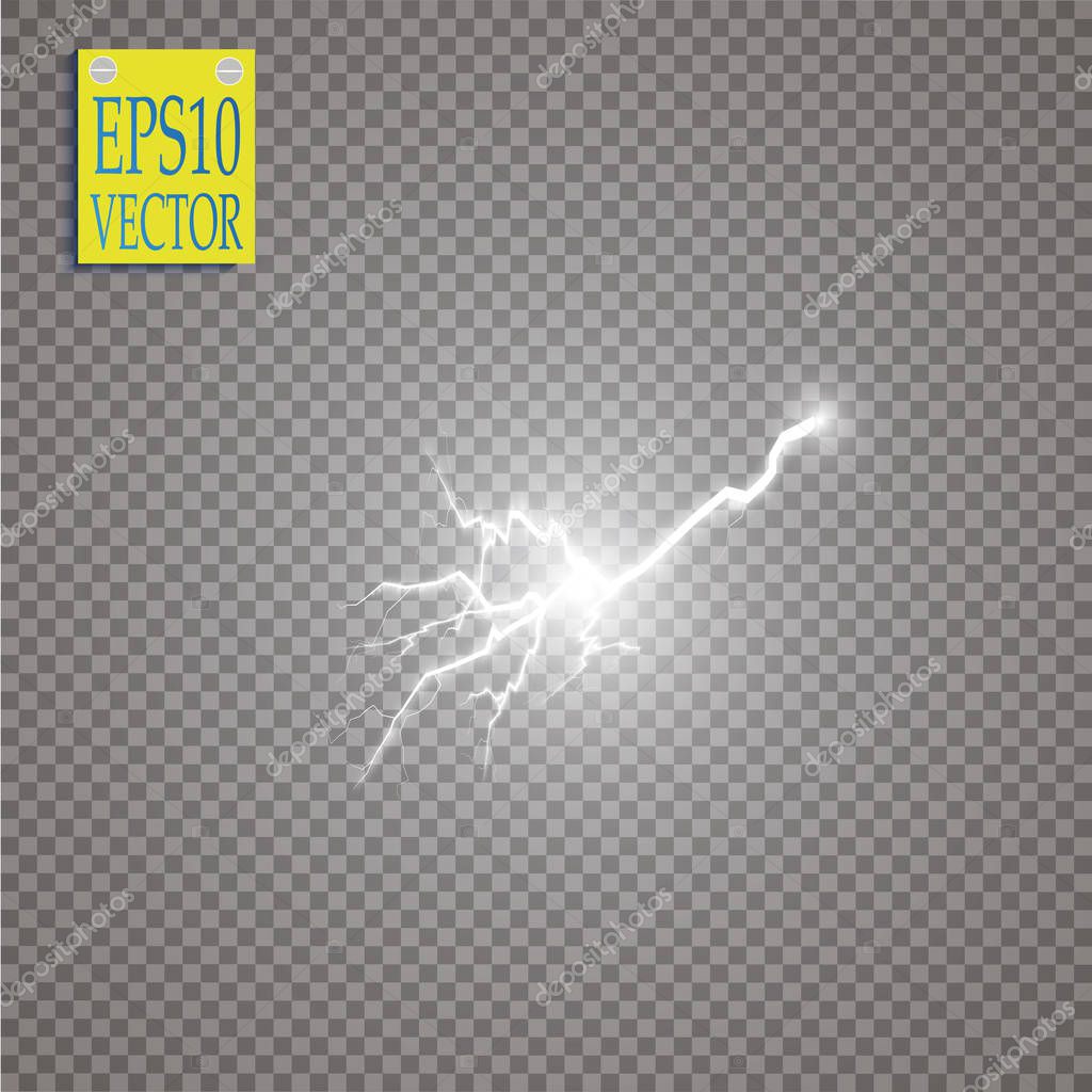 Conjunto de relámpagos. Tormenta y relámpagos. Efectos de iluminación ...