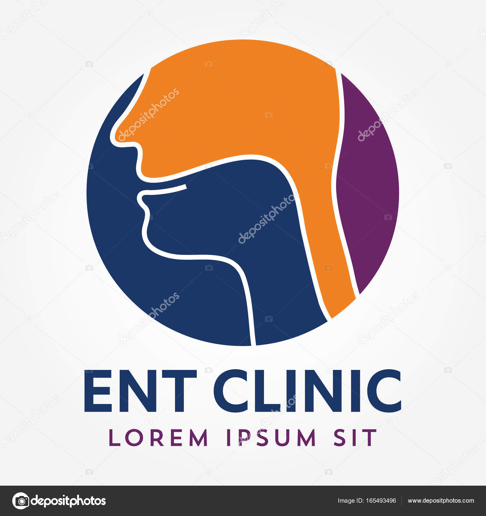 Vector: ent logo | ENT logo template. Head for ear, nose, throat doctor ...