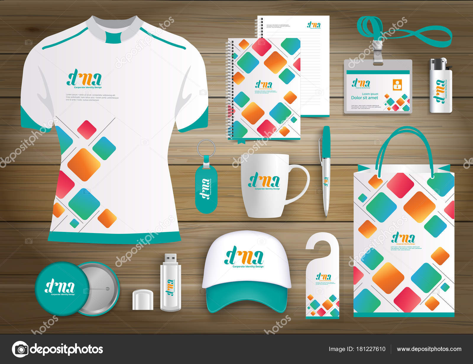 Gift Items Business Corporate Identity Vector Abstract Color ...