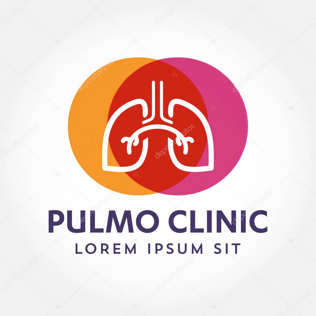 Pulmones centro de diagnóstico médico vector logo pulmonar ...