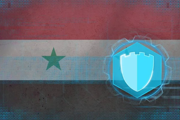 Syrian Arab Republic internet protection. Digital protection concept ...