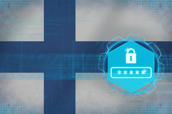 Finland password protection. Net defense concept. - Stock Image ...