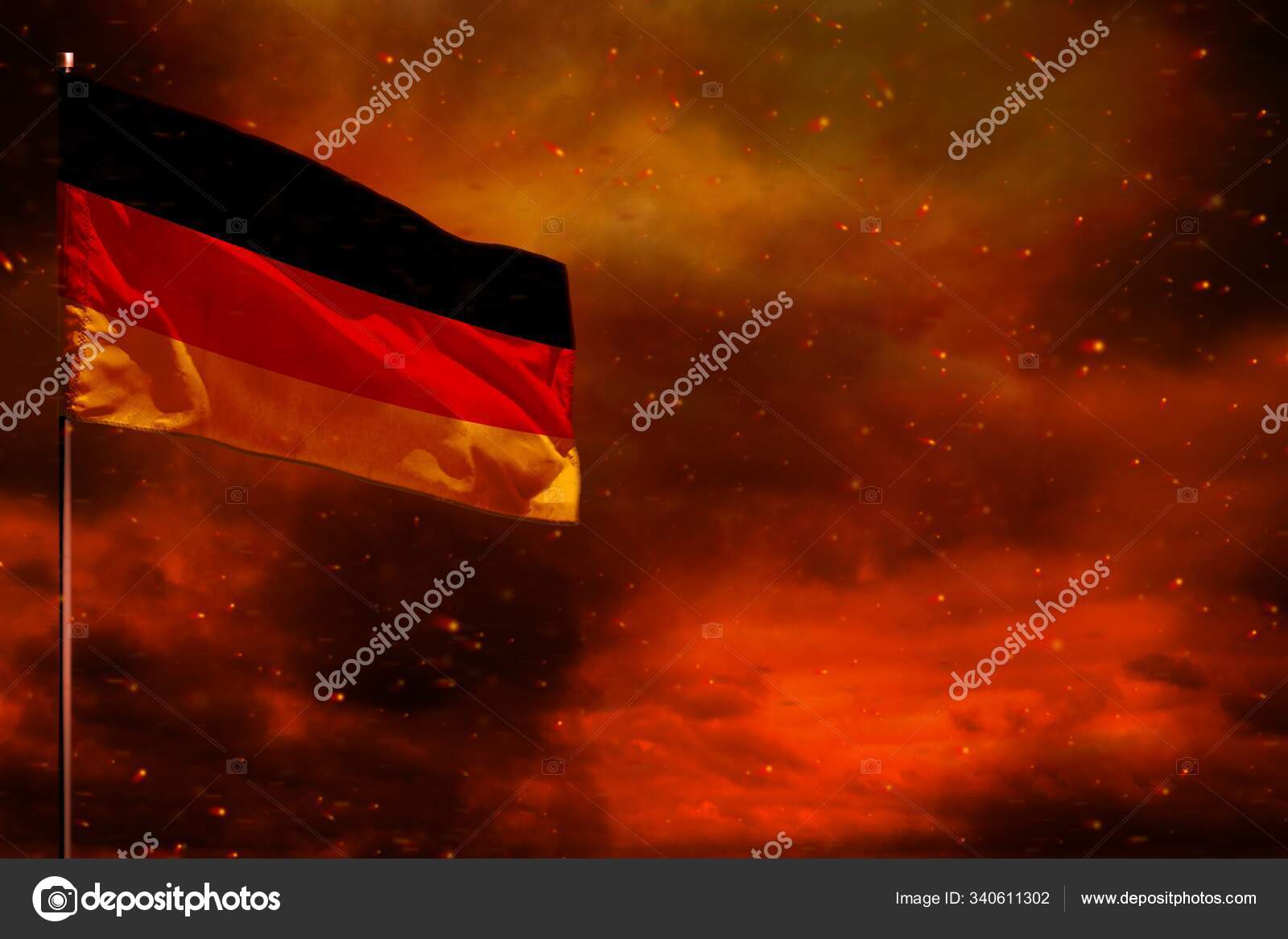 German Flag Burning