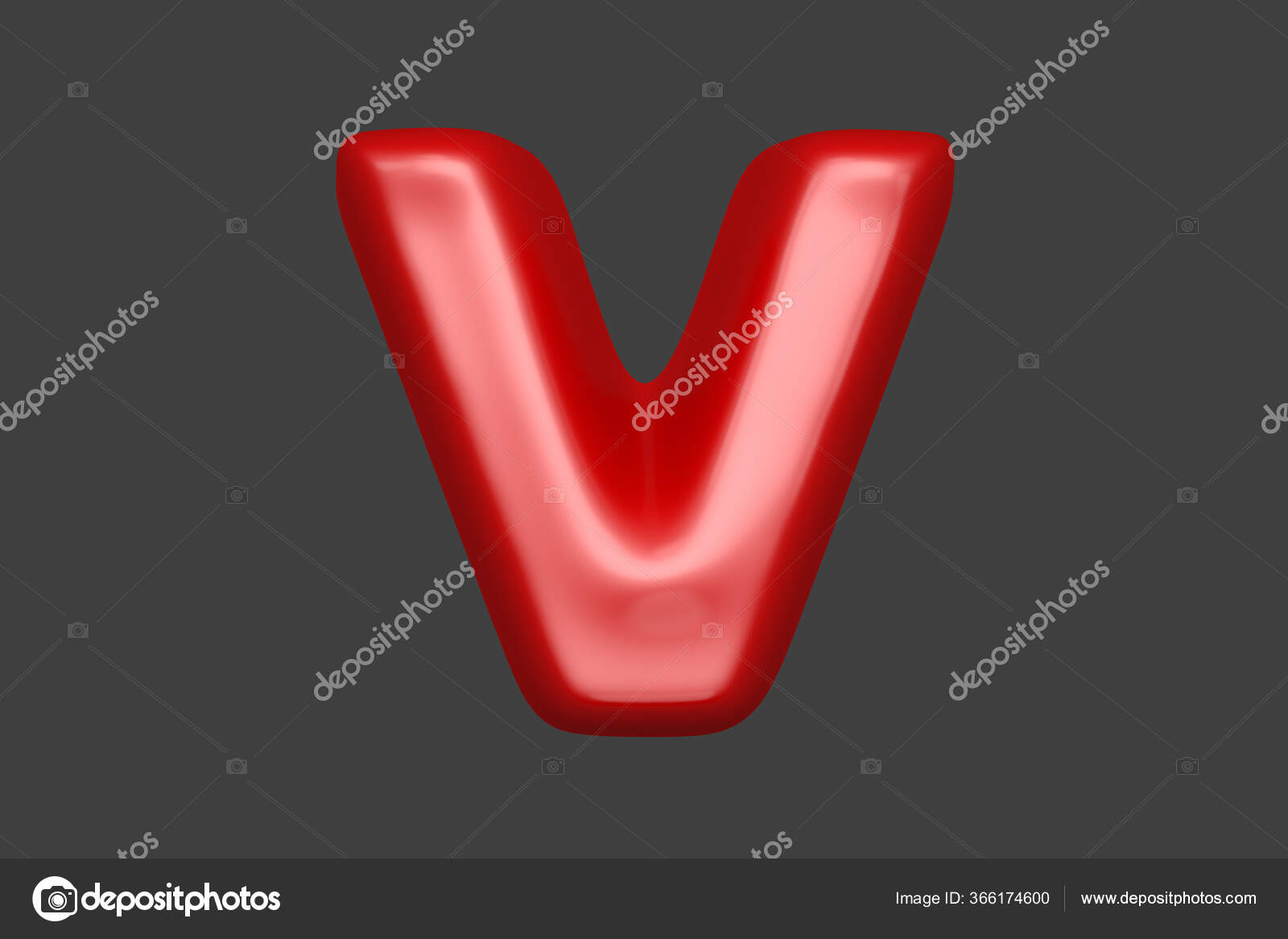 Red Soft Plastic Alphabet Letter Isolated Grey Background Illustration ...