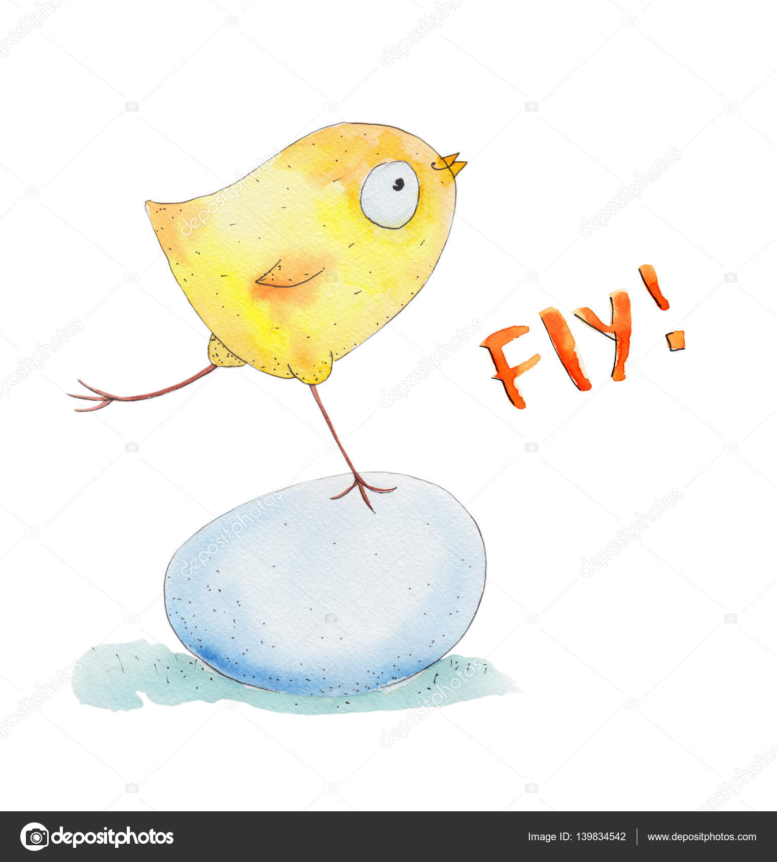 Cute hand-drawn chick Stock Illustration by ©Wegener17 #139834542