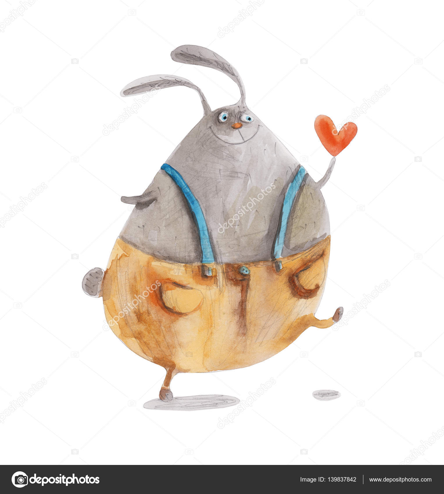 Cute hand-drawn bunny Stock Illustration by ©Wegener17 #139837842