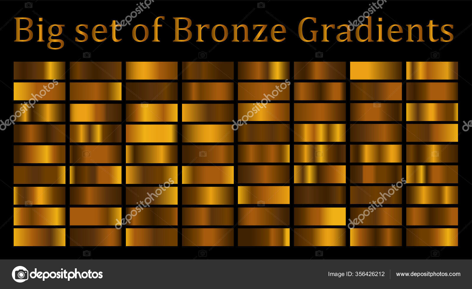 Vector Set Color Gradients Color Squares Collection Stock Vector Image ...