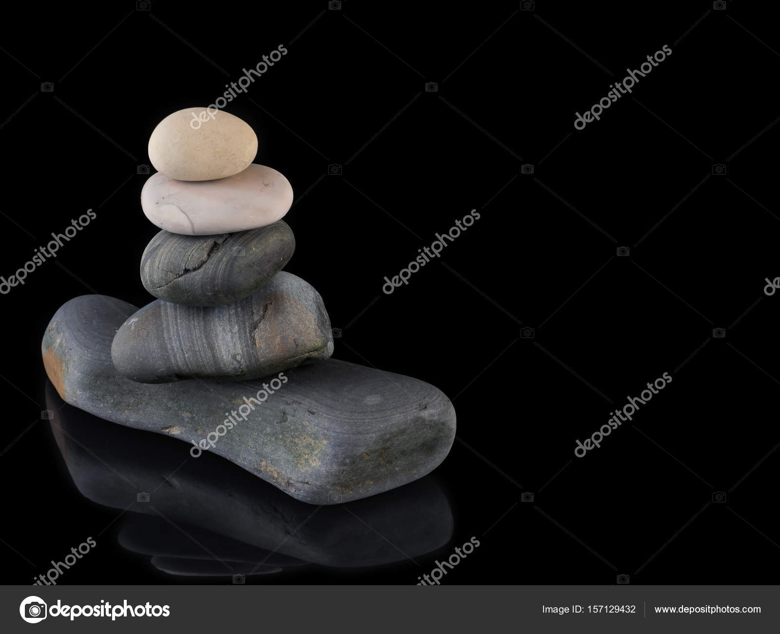 Zen stones calm rocks mindfulness Spa in stack — Stock Photo ...