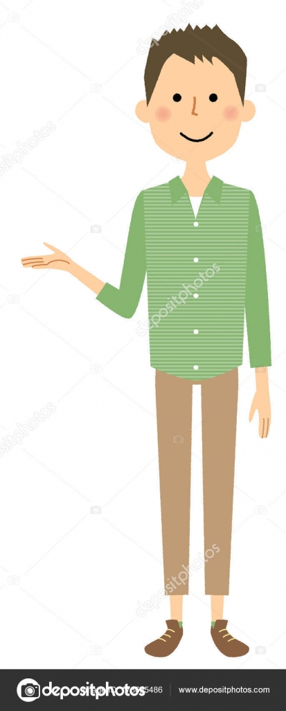 Young Man Papa Description Illustration Young Man Explain Stock Vector ...