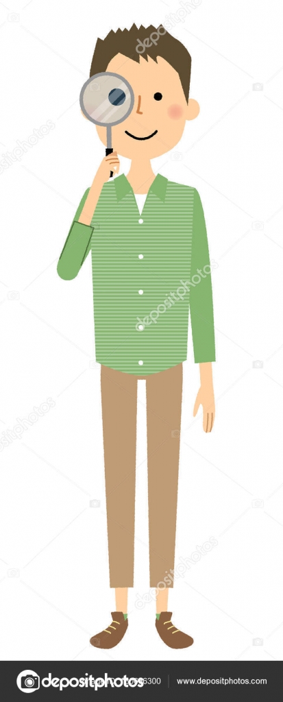 Joven Papá Lupa Vector de stock por ©studiolaut 180666300