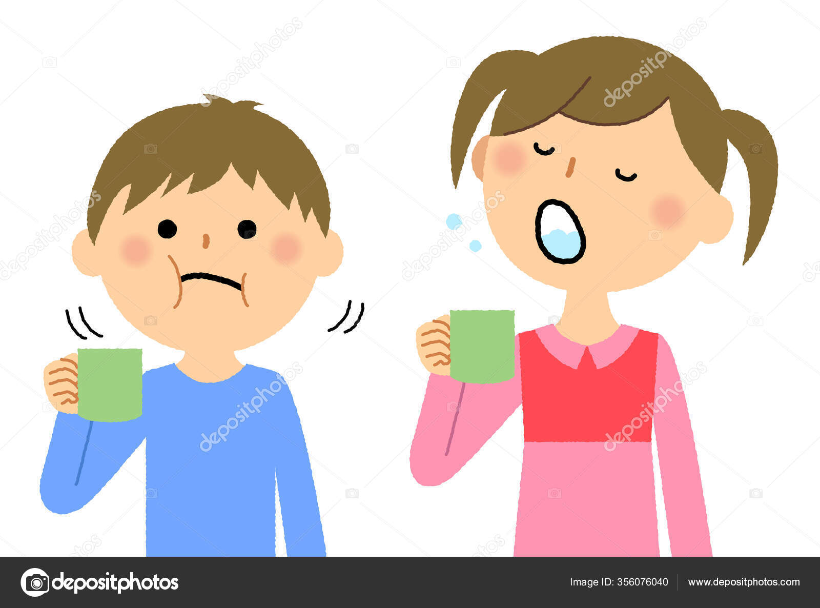 Children Gargle Illustration Children Gargle Stock Vector Image by ...